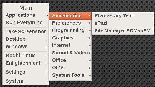 The Menu System | Bodhi Linux