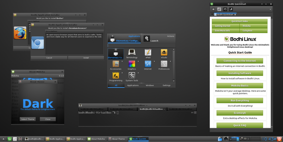 Six Updated Themes for the Moksha Desktop - Bodhi Linux