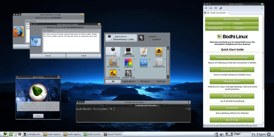 Moksha Desktop - Bodhi Linux