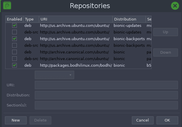 Synaptic Package Manager - Bodhi Linux